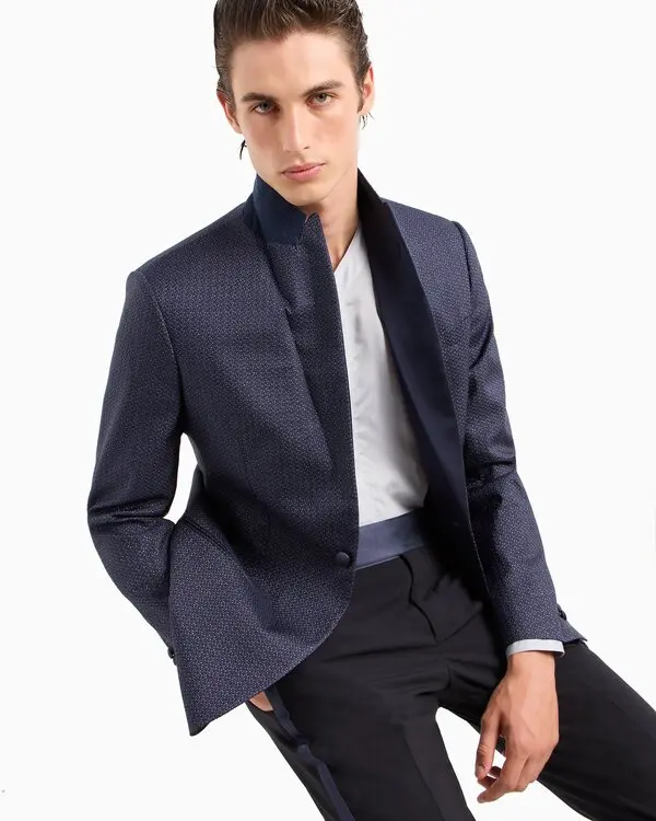 Giorgio Armani Wool Crêpe Tuxedo Trousers
