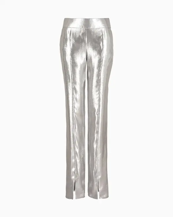 Giorgio Armani Silk And Lurex-blend Trousers