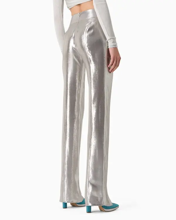 Giorgio Armani Silk And Lurex-blend Trousers
