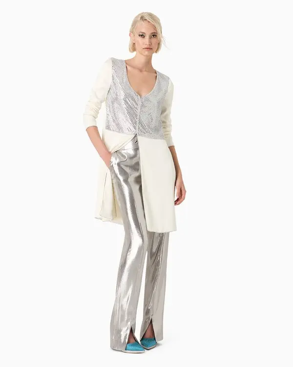 Giorgio Armani Silk And Lurex-blend Trousers