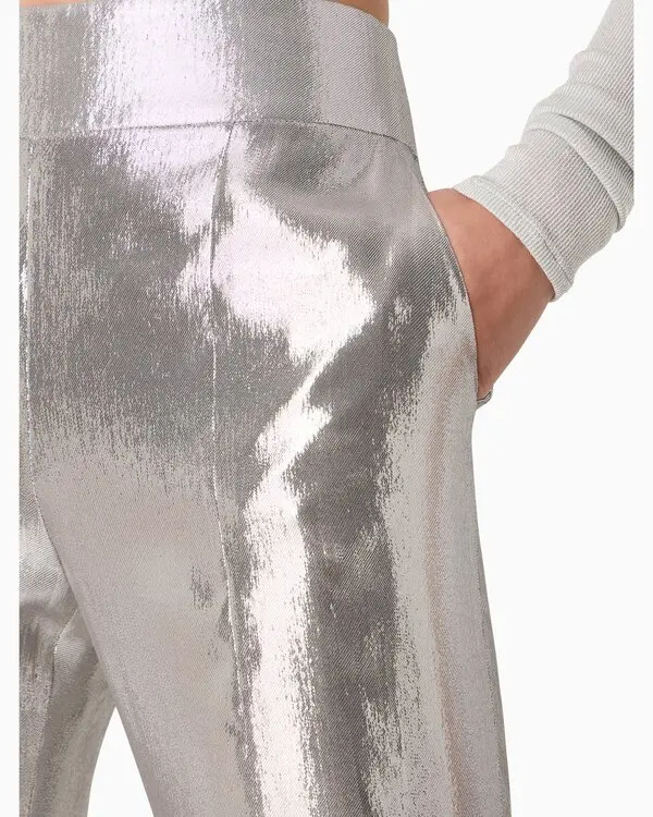 Giorgio Armani Silk And Lurex-blend Trousers