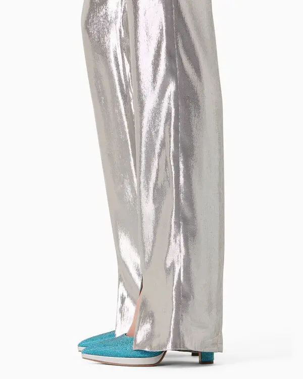Giorgio Armani Silk And Lurex-blend Trousers
