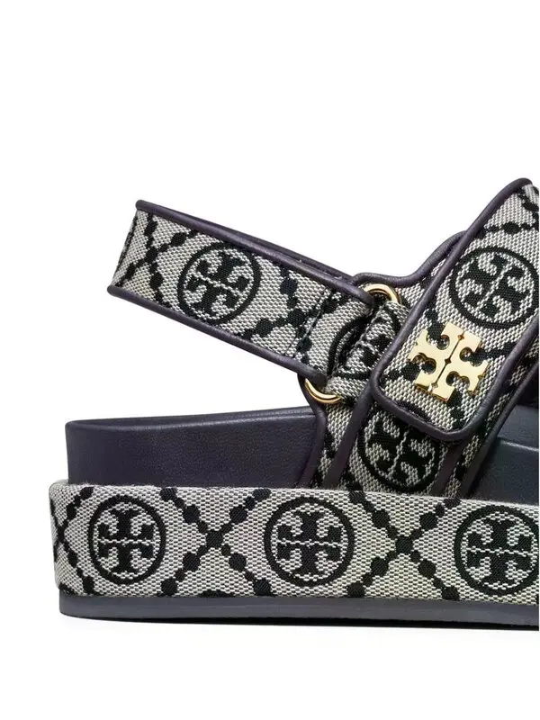 Tory Burch Kira Sport T Monogram Sandals - Neutrals