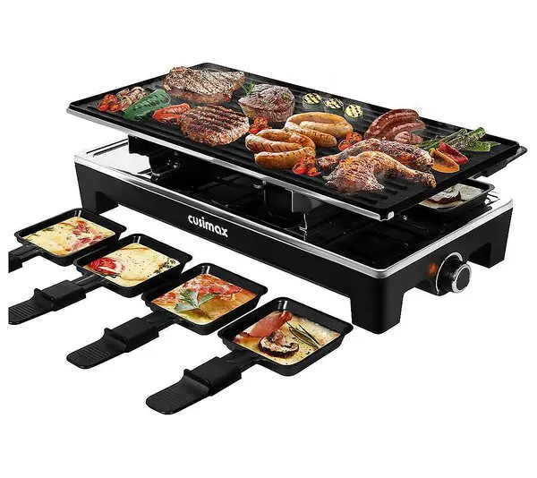 CUSIMAX 1500w 2 In 1 Electric Raclette Grill - One-color