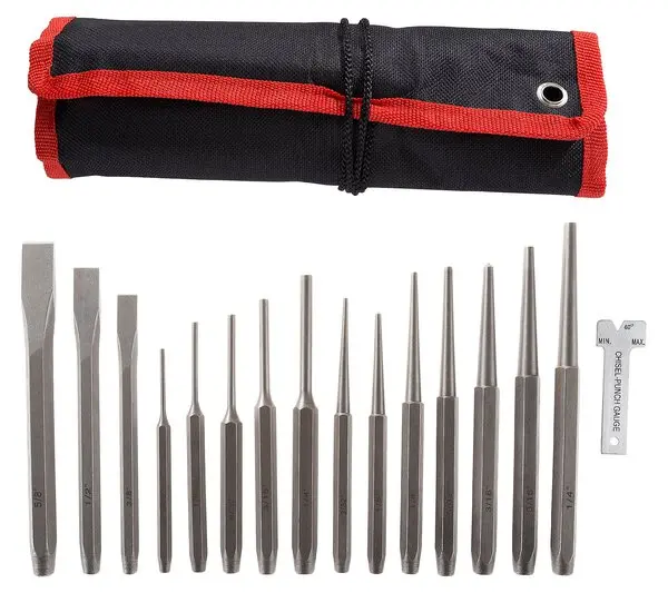 STALWART 16-piece Punch And Chisel Set - One-color