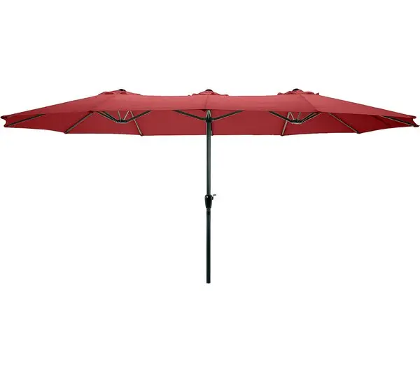 PURE GARDEN Extra Large Outdoor Umbrella 15 Ft Uble Shade - One-color