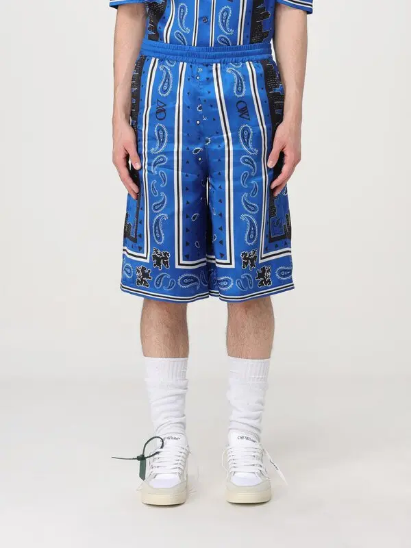 Off-White Printed Shorts - Blue