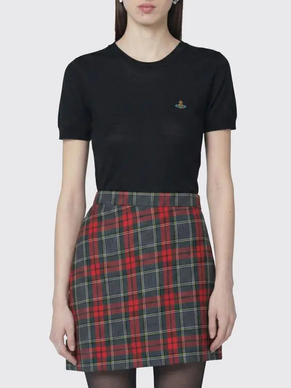 VIVIENNE WESTWOOD Wool And Silk Crew-neck Sweater - Black