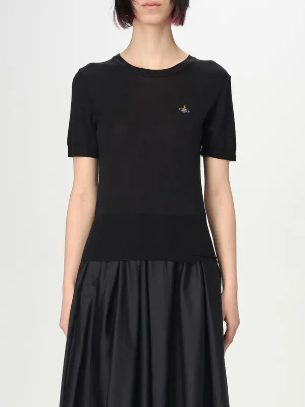 VIVIENNE WESTWOOD Wool And Silk Crew-neck Sweater - Black