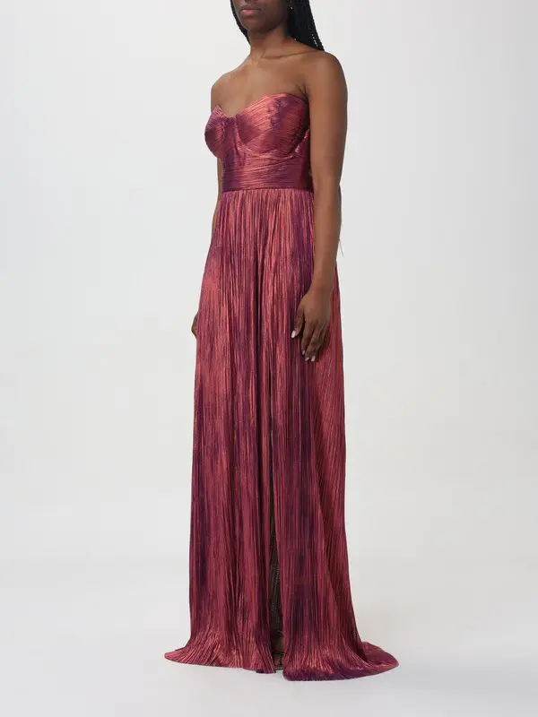 MARIA LUCIA HOHAN Strapless Pleated Gown With Slit