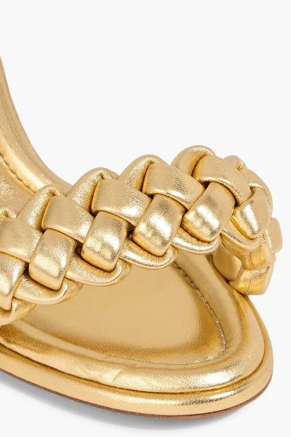 ALEXANDRE BIRMAN Francis 50 Braided Metallic Leather Sandals