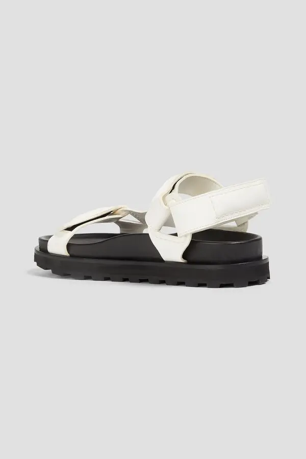 JIL SANDER Leather Sandals - Ecru