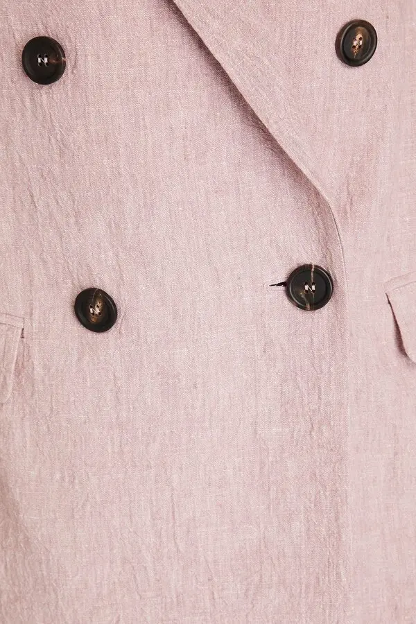 Brunello Cucinelli Double-breasted Linen Blazer
