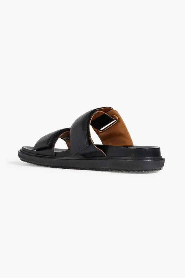 Marni Fussbett Two-tone Padded Leather Sandals - Black