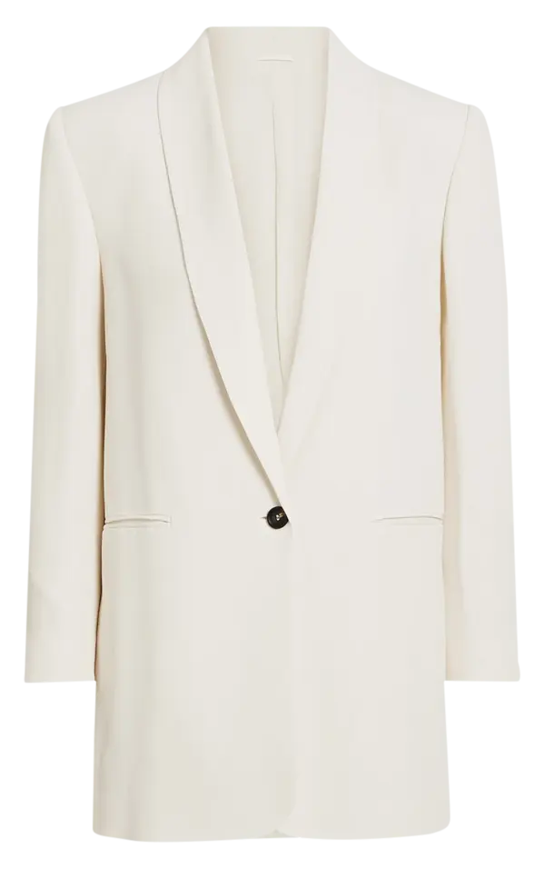 Brunello Cucinelli Bead-embellished Crepe Blazer - Ivory