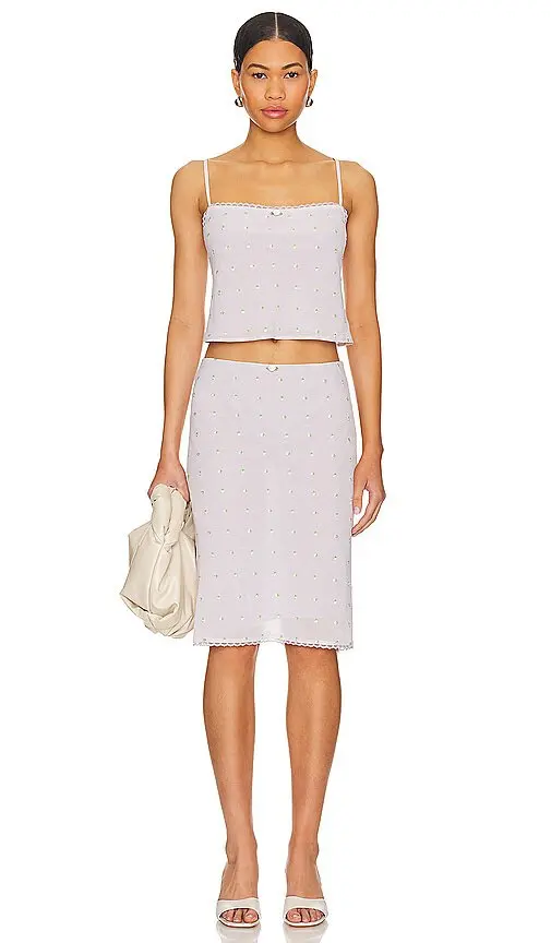 fitted lace wedding dress For Love & Lemons Francesca Mini Dress