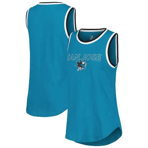 G-III 4HER BY CARL BANKS San Jose Sharks Strategy Tank Top - Teal