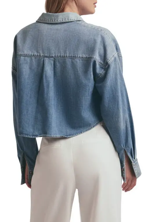 FAVORITE DAUGHTER The Ex-boyfriend Denim Crop Shirt - Goa