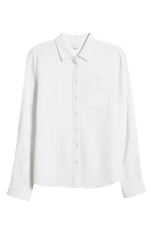 Caslon Casual Gauze Button-up Shirt