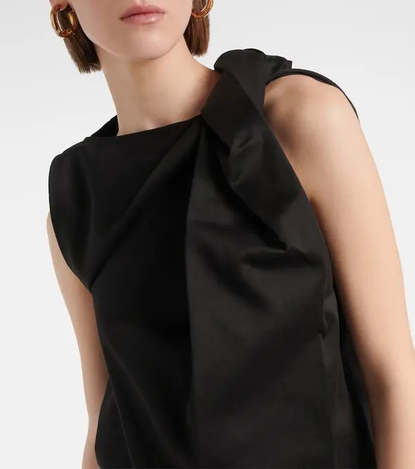 TOTEME Draped Cotton And Linen Top