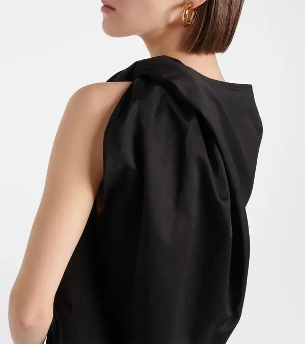 TOTEME Draped Cotton And Linen Top
