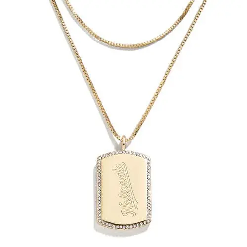 WEAR BY ERIN ANDREWS Washington Nationals Dog Tag Layered Necklace - Gold