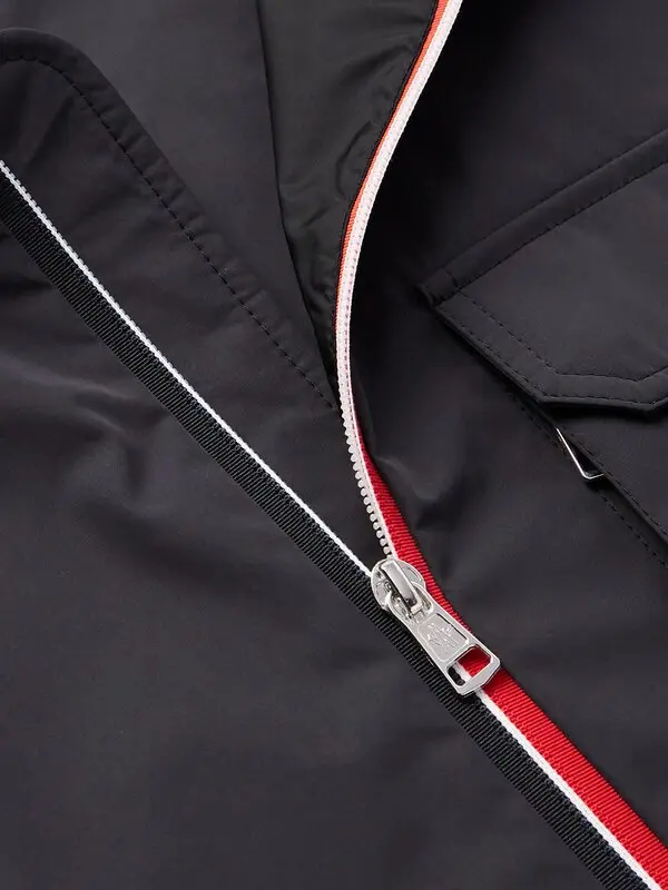 Moncler Logo-appliquéd Grosgrain-trimmed Shell Overshirt