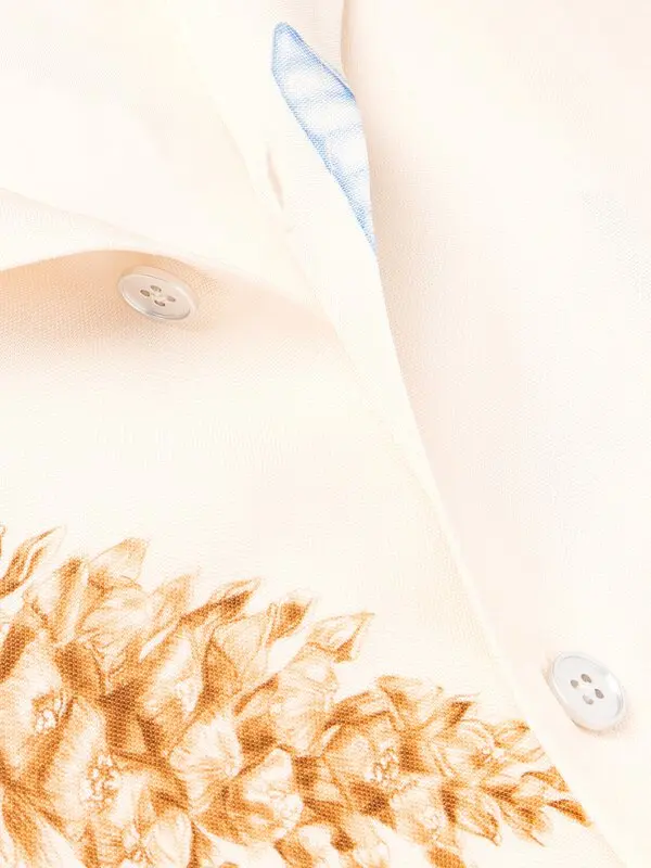 JIL SANDER Convertible-collar Printed Woven Shirt