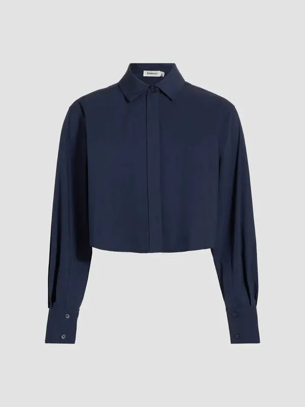 Simkhai Renata Crop Shirt - Midnight