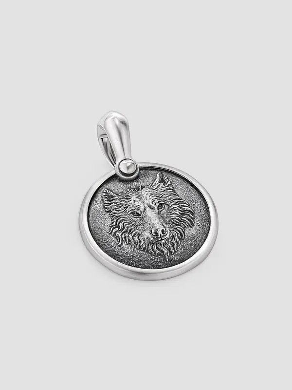David Yurman Petrvs Wolf Amulet In Sterling - Silver