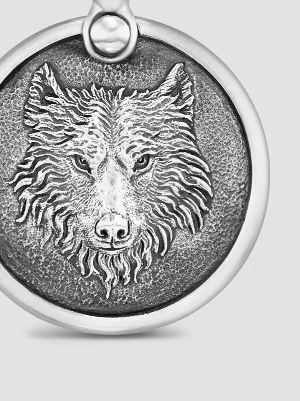 David Yurman Petrvs Wolf Amulet In Sterling - Silver