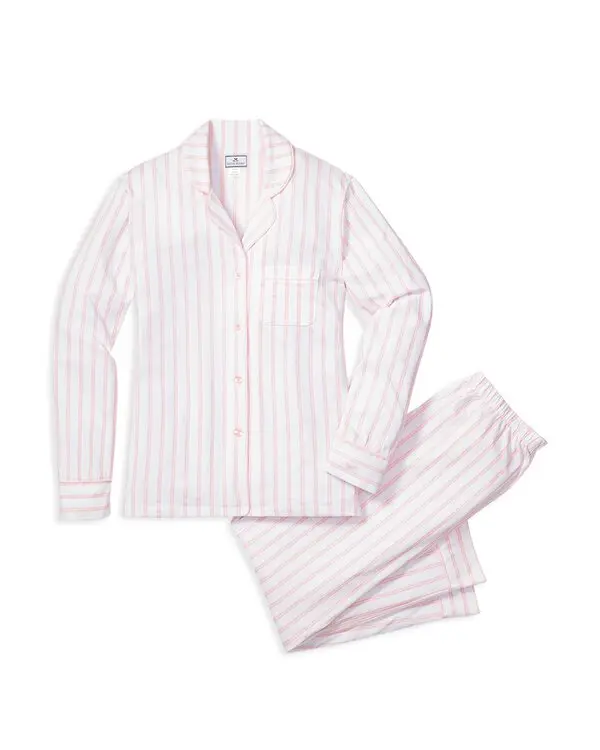 PETITE PLUME Pima Cotton Stripe Pajama Set - Pink