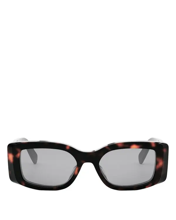 Celine Triomphe Square Sunglasses, 53mm - Havana/gray Solid
