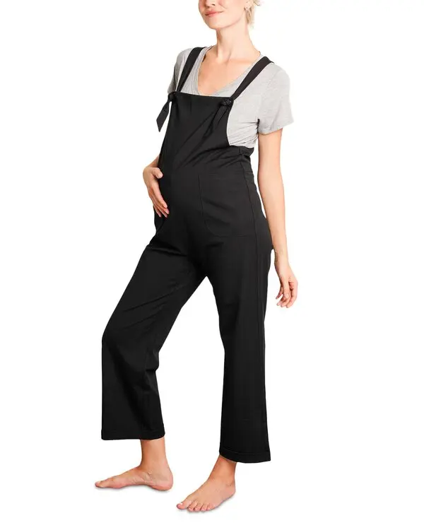 NOM MATERNITY Imogen Overalls - Black