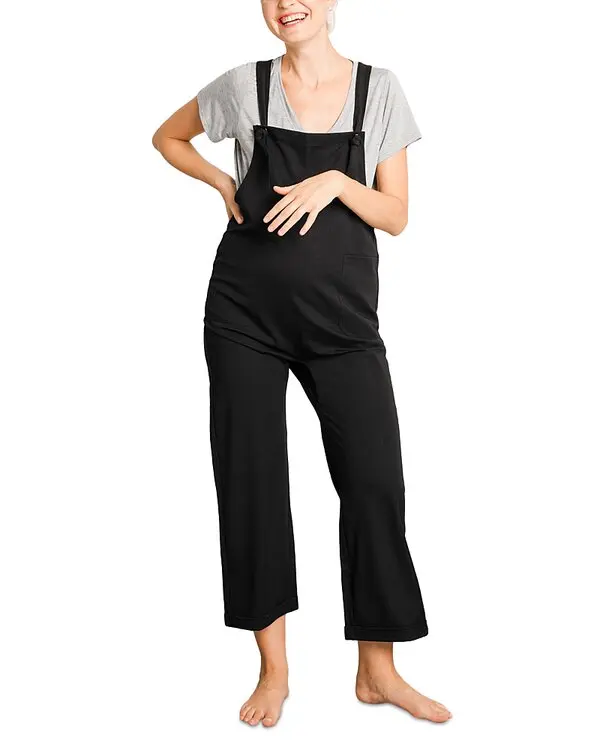 NOM MATERNITY Imogen Overalls - Black