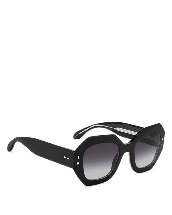 Isabel Marant 52mm Square Sunglasses - Black/Gray Gradient  display picture 2