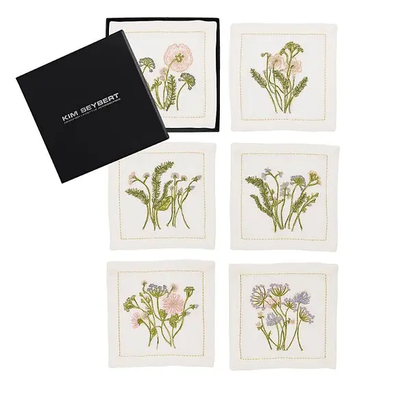 KIM SEYBERT Meadow Cocktail Napkins In Set Of 6 - Multi