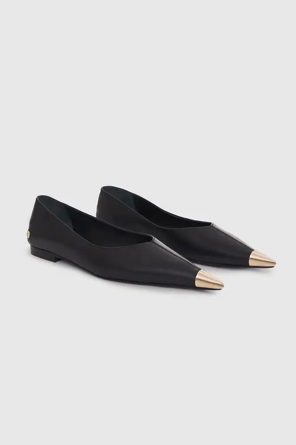 ANINE BING Nina Flats With Metal Toe Cap