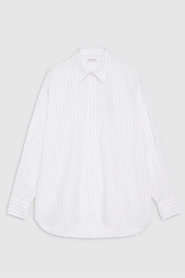 ANINE BING Chrissy Oversized Cotton Stripe Shirt