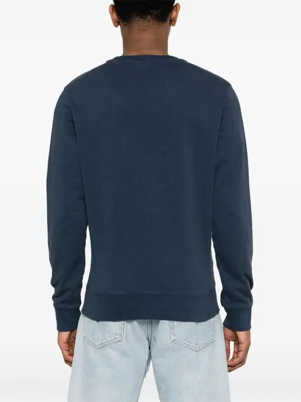 Maison Kitsuné Fox-motif Sweatshirt - Blue