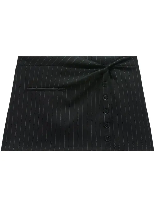 COURREGES Twist-detailing Pinstripe Miniskirt