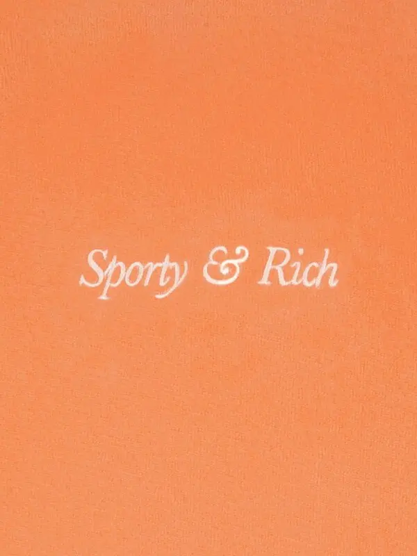 SPORTY & RICH Italic Logo Cotton Sweatshirt