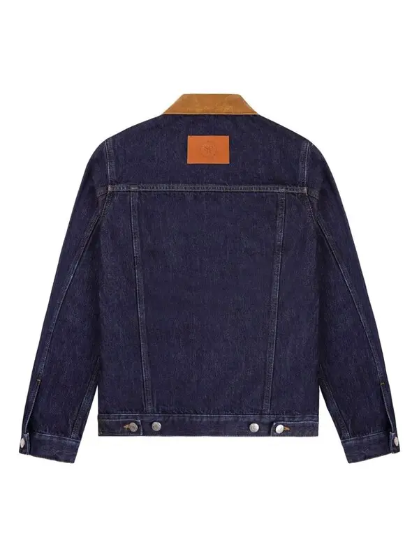 Sporty & Rich Contrast-collar Denim Jacket