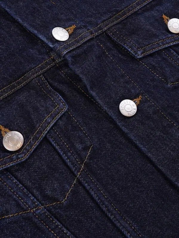 Sporty & Rich Contrast-collar Denim Jacket