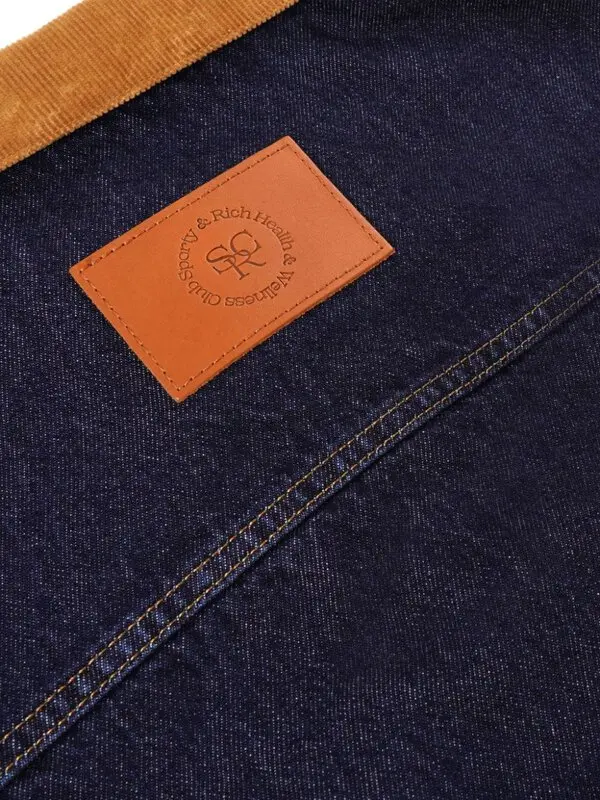 Sporty & Rich Contrast-collar Denim Jacket