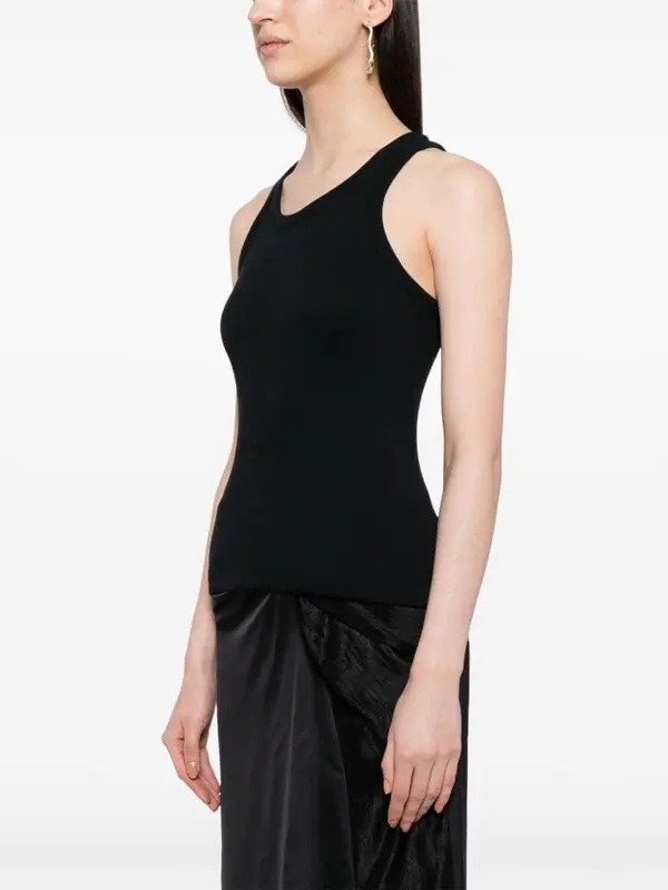 Vince Ribbed-knit Tank Top - Black