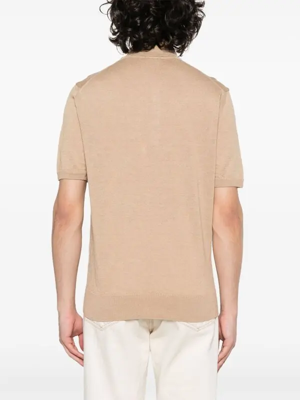 DRUMOHR Fine-knit Polo Shirt - Neutrals