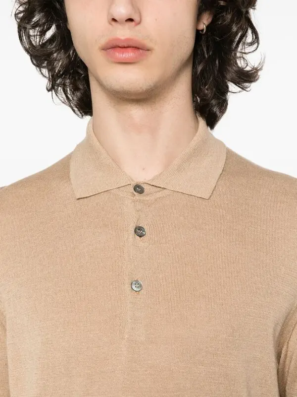 DRUMOHR Fine-knit Polo Shirt - Neutrals