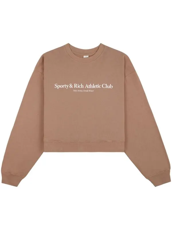 SPORTY & RICH Athletic Club Cropped Sweatshirt