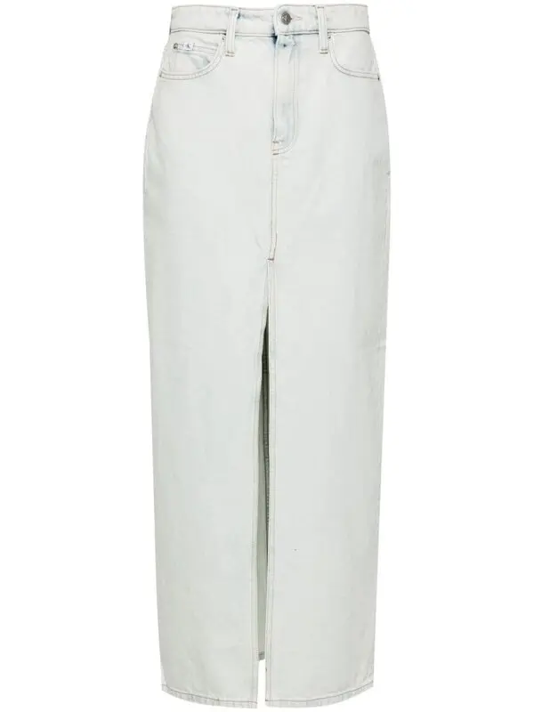 Calvin Klein Mid-rise Denim Midi Skirt